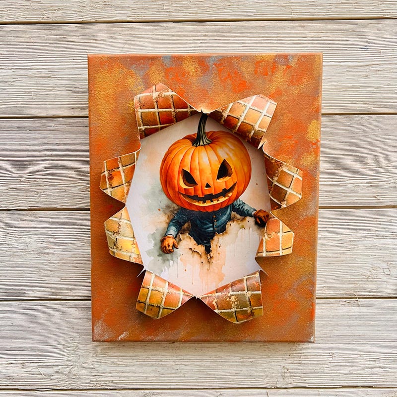 Halloween Busted Canvas - Etsy
