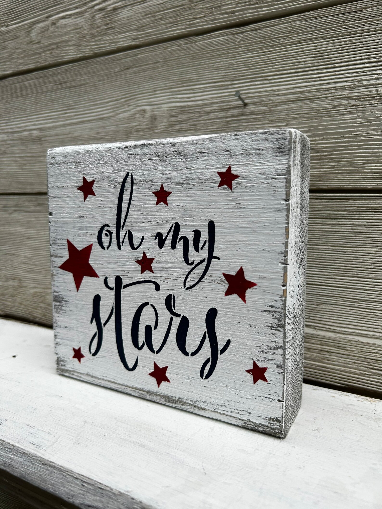 Oh My Stars Patriotic Wood Sign/rustic Patriotic Decor Sign/4th of July ...