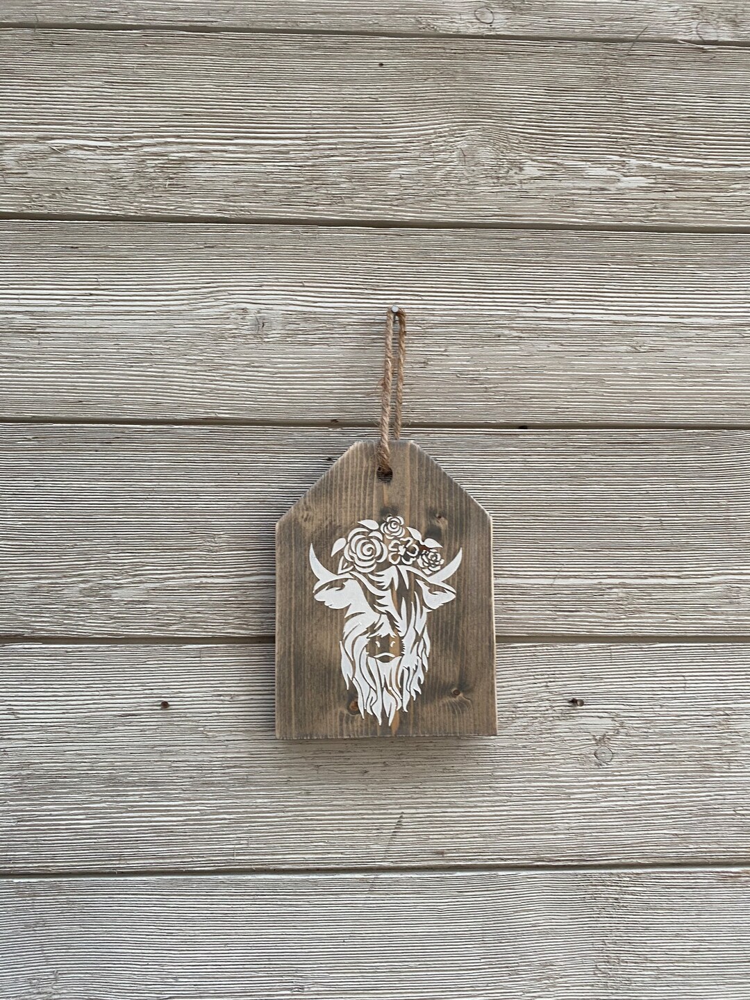 Highland Cow Rustic Wood Tag/western Decor Tag/ Country Farmhouse Decor ...