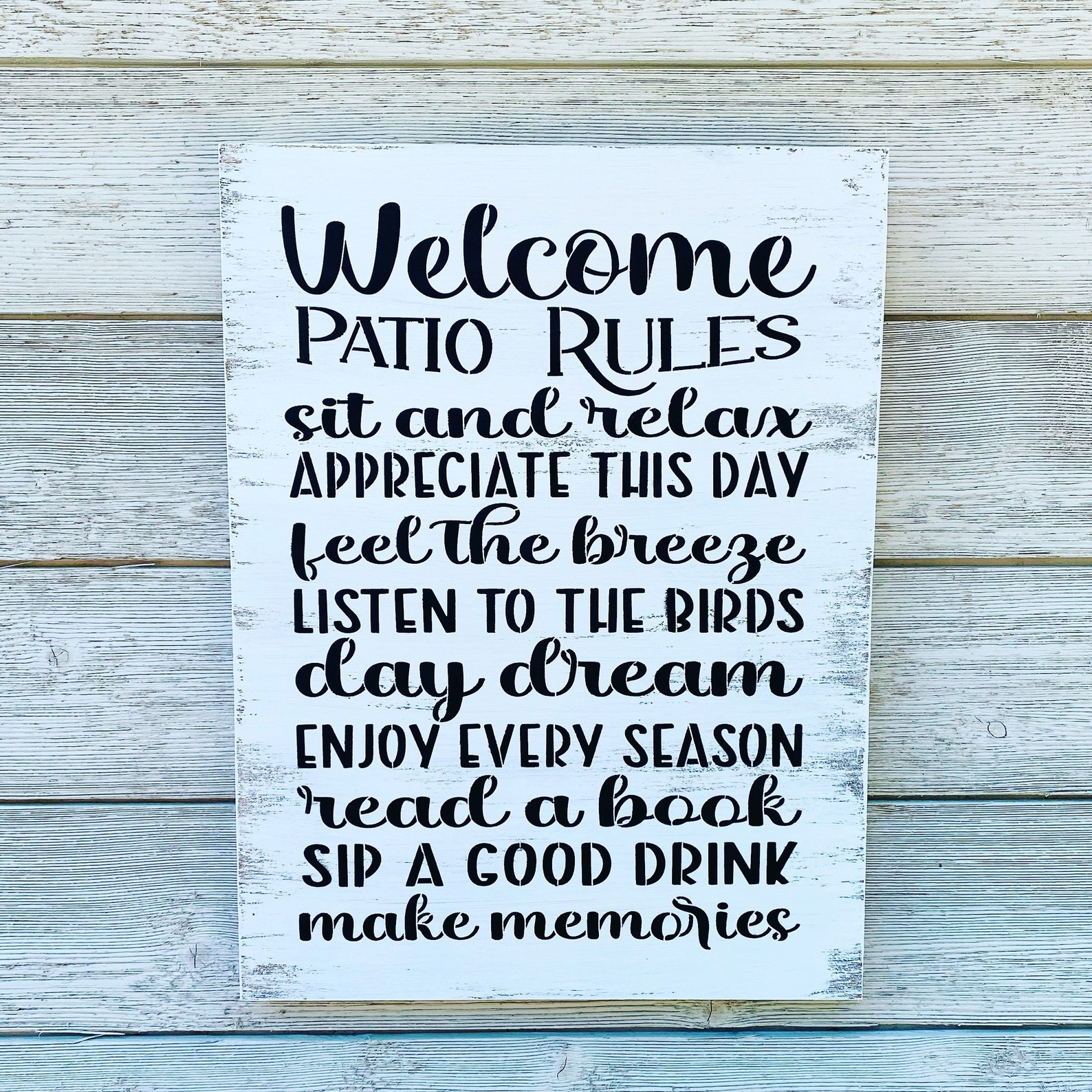 Welcome Patio Rule Sign/patio Wood Sign/patio Decor Sign/decor - Etsy
