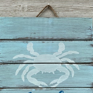 Rustic Beach Decor/rustic Crab Wall Decor/beach Decor/beach Sign - Etsy