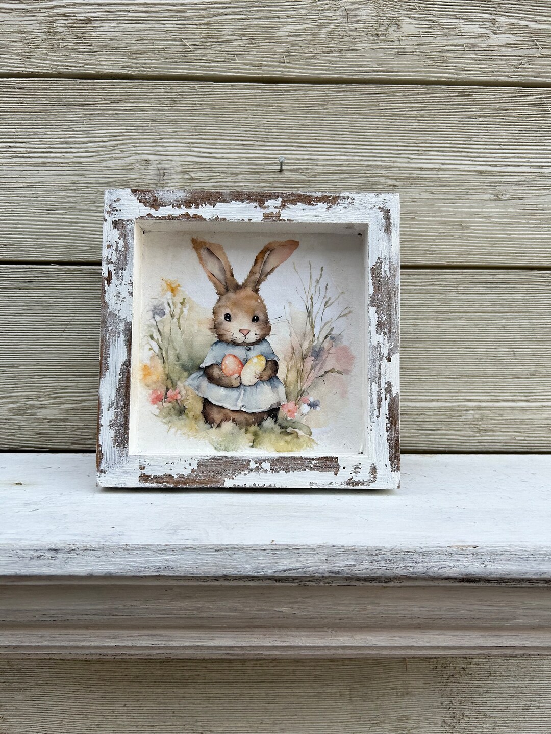 Rustic Bunny Wood Sign/rustic Farmhouse Decor/rustic Easter Decor ...