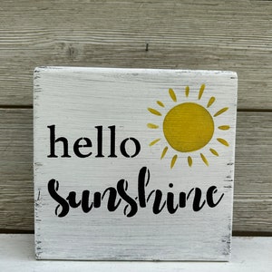 Hello Summer Wood Block Sign/hello Summer Sign/summer Wood Sign Decor ...