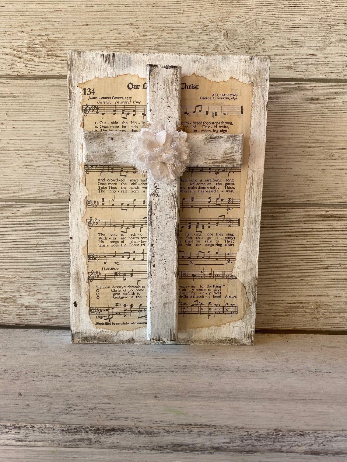 Rustic Cross on Wood/cross on Wood Block Sign/religious Decor | Etsy