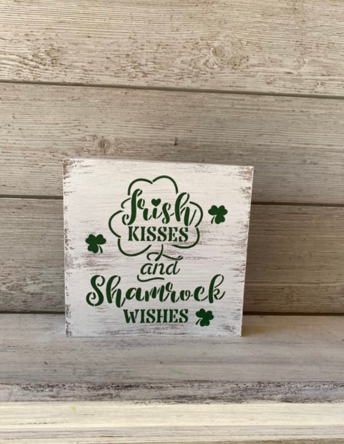 Shamrock Wood Block Sign/st. Patrick Wood Sign /saint Patrick - Etsy