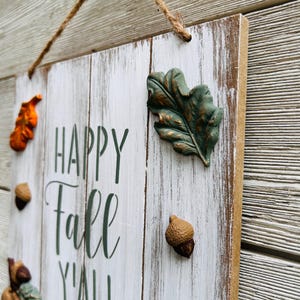 Rustic Happy Fall Y’all Wall Hanging Sign/rustic Fall Sign/rustic Fall ...