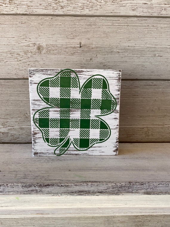 Shamrock Wood Block Sign/st. Patrick Wood Sign /saint Patrick | Etsy
