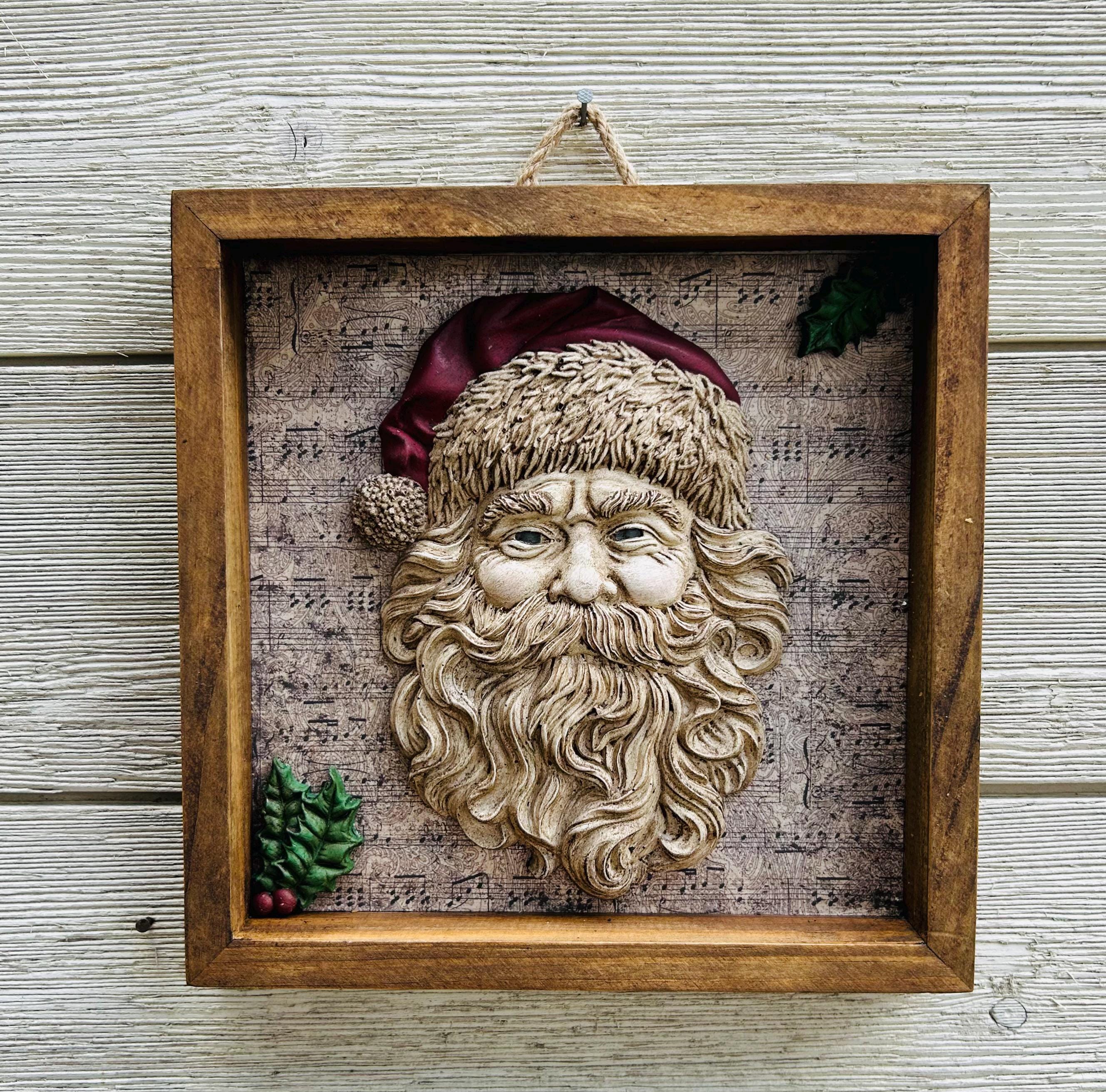Santa Christmas Wood Sign/wood Wall Sign/christmas Decor/santa Wood ...