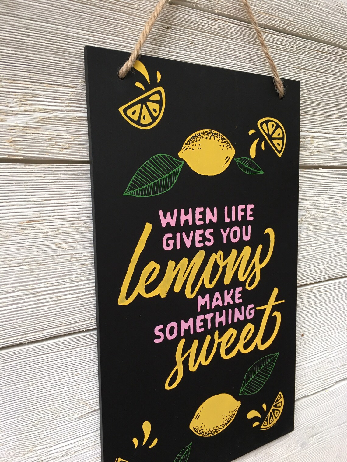 Lemon Chalkboard Sign/Lemon Decor/Lemon Sign | Etsy