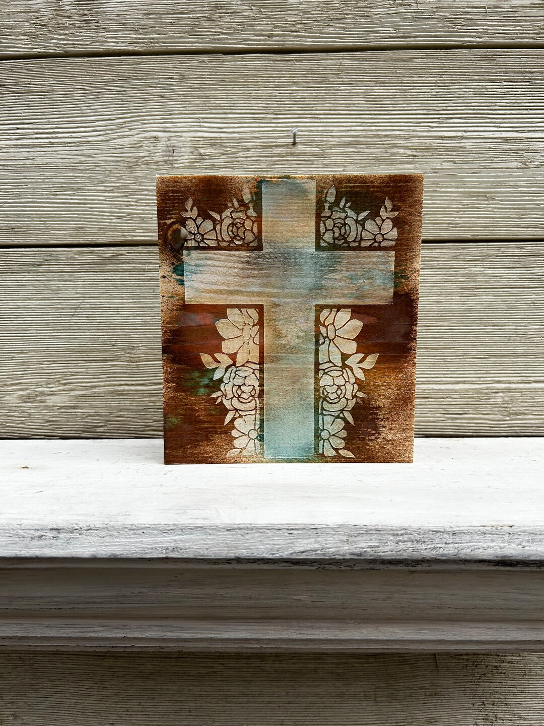 Cross Rustic Farmhouse Wood Sign/religious Decor/farmhouse Wood Sign ...