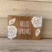 Hello Spring Rustic Spring Sign/spring Decor Sign/hello Spring/spring ...