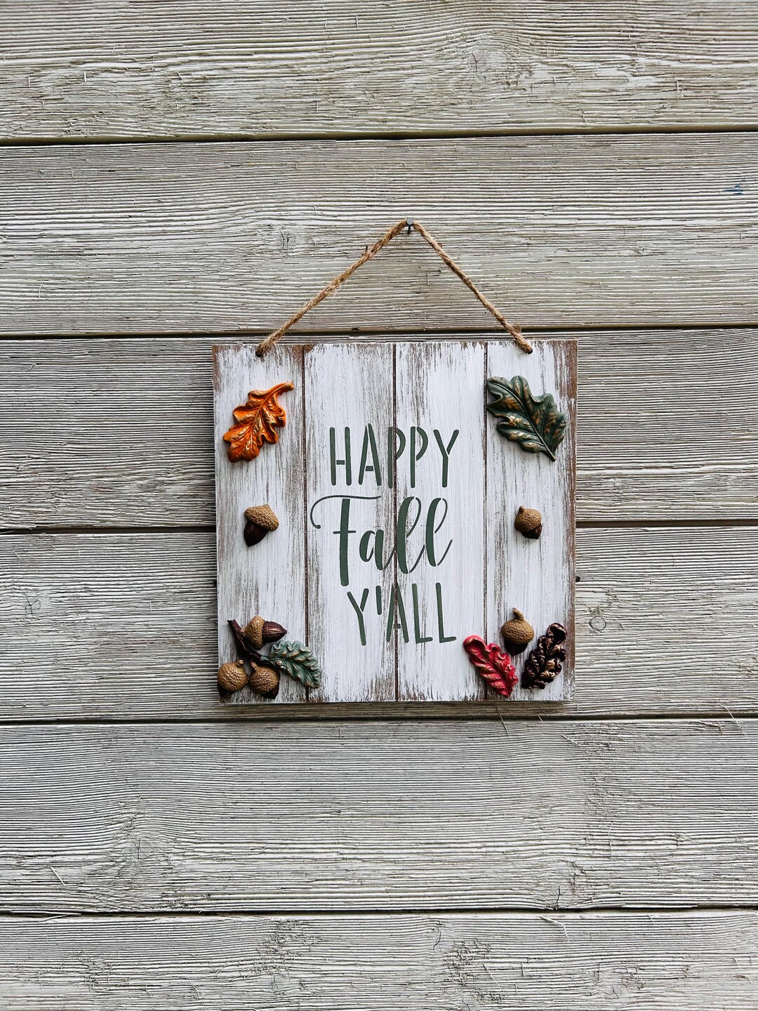 Rustic Happy Fall Y’all Wall Hanging Sign/rustic Fall Sign/rustic Fall ...