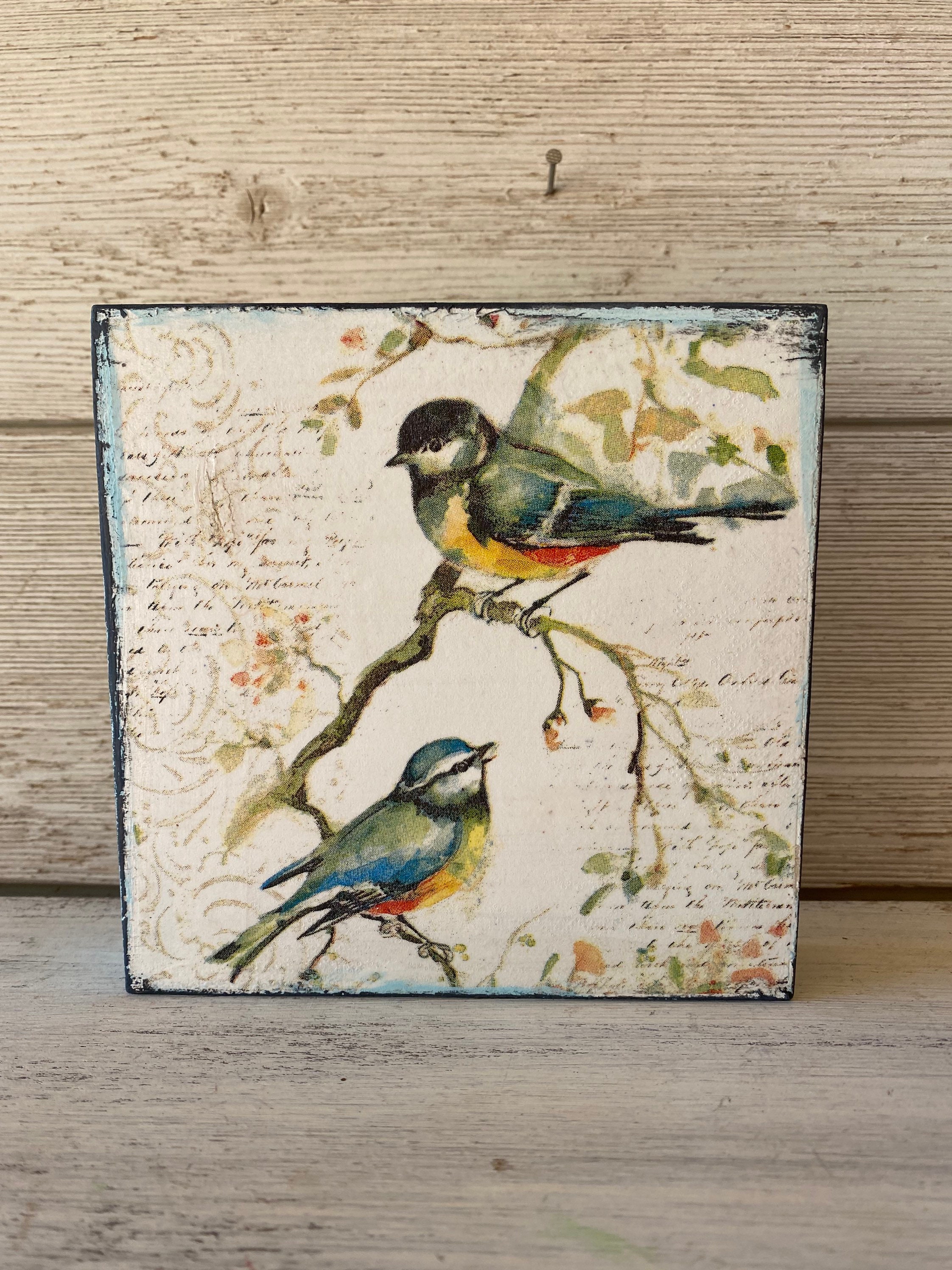 Spring Blue Bird Wood Block Sign/spring Wood Sign/spring - Etsy