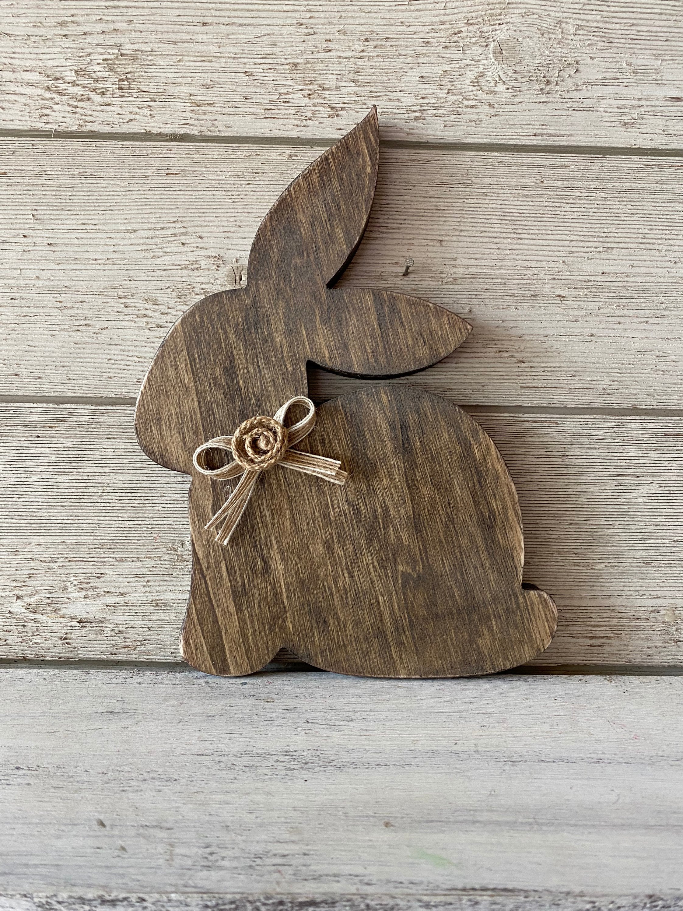 Rustic Wood Bunny/rustic Easter Decor/easter Wood Bunny/easter Decor - Etsy