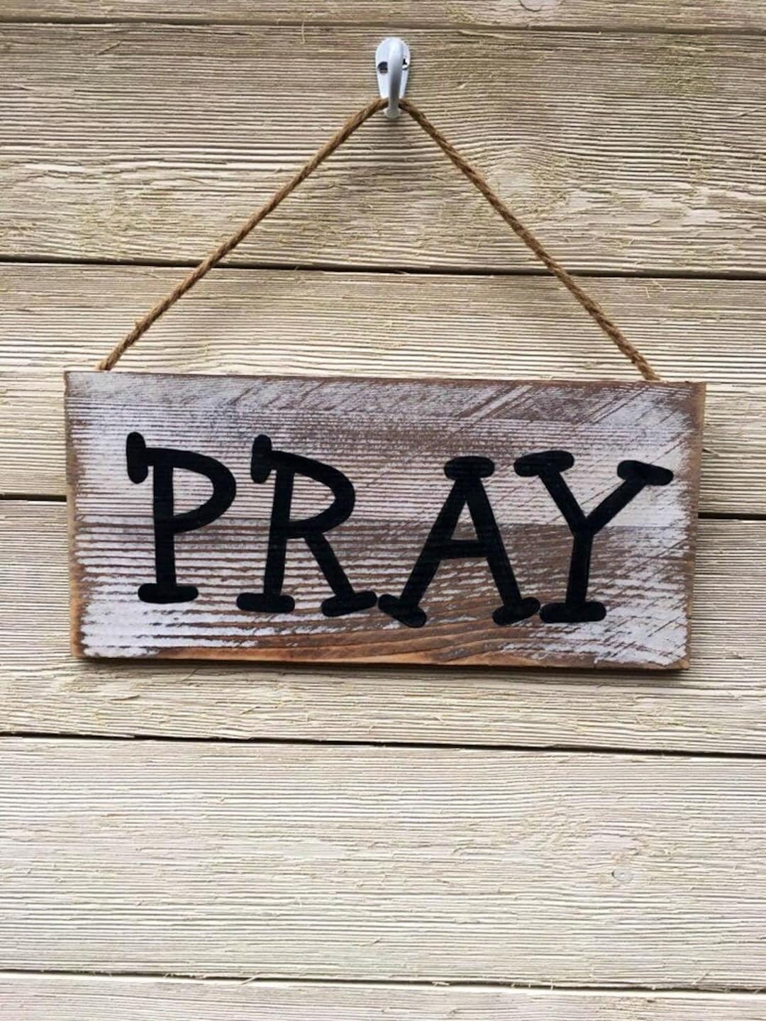 Farmhouse Pray Wood Sign /farmhouse Eat Wood Sign/ Farmhouse Home Decor ...