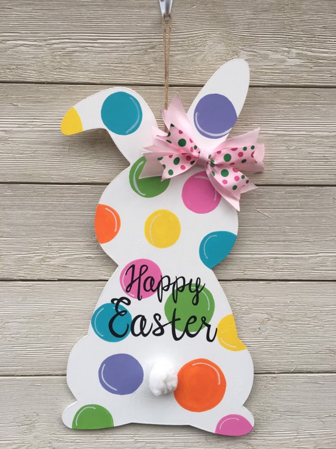 Easter Bunny Door Hanger/ Easter Wall Hangingwood Sign/ Easter Home ...