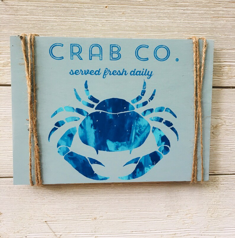 Crab Company Wood Sign/beach Sign/beach Decor | Etsy