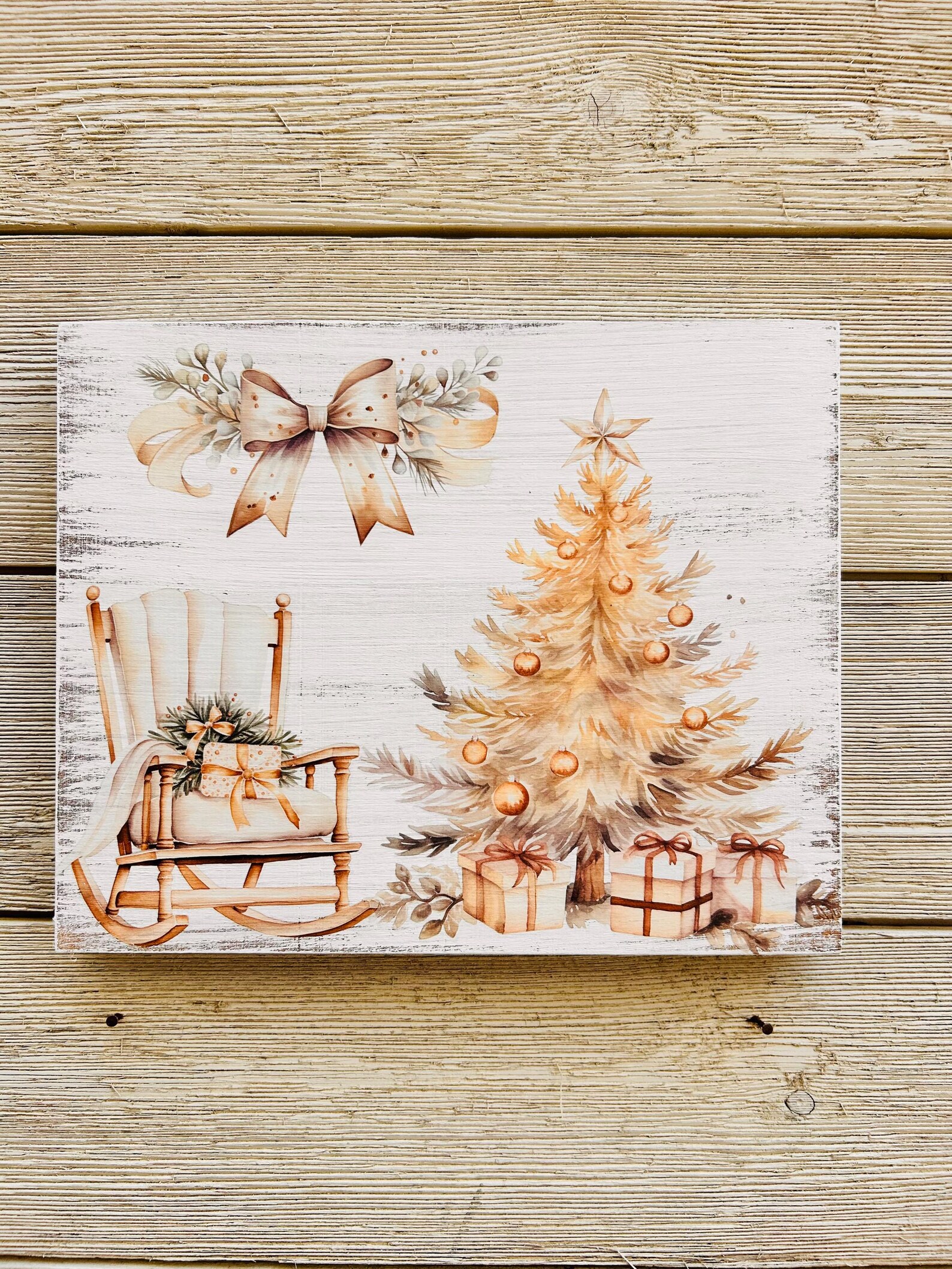 Rustic Christmas Tree Farmhouse Wood Sign, Winter Decor - Etsy