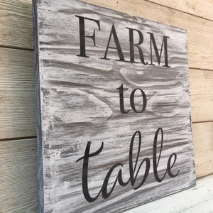 Farmhouse Farm to Table Wood Sign/ Farmhouse Wood Sign/ Farm to Table ...