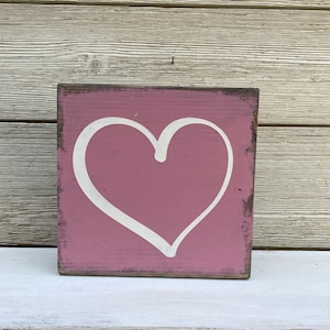 Valentine Heart Sign/rustic Valentine Decor Sign/valentine Decor - Etsy