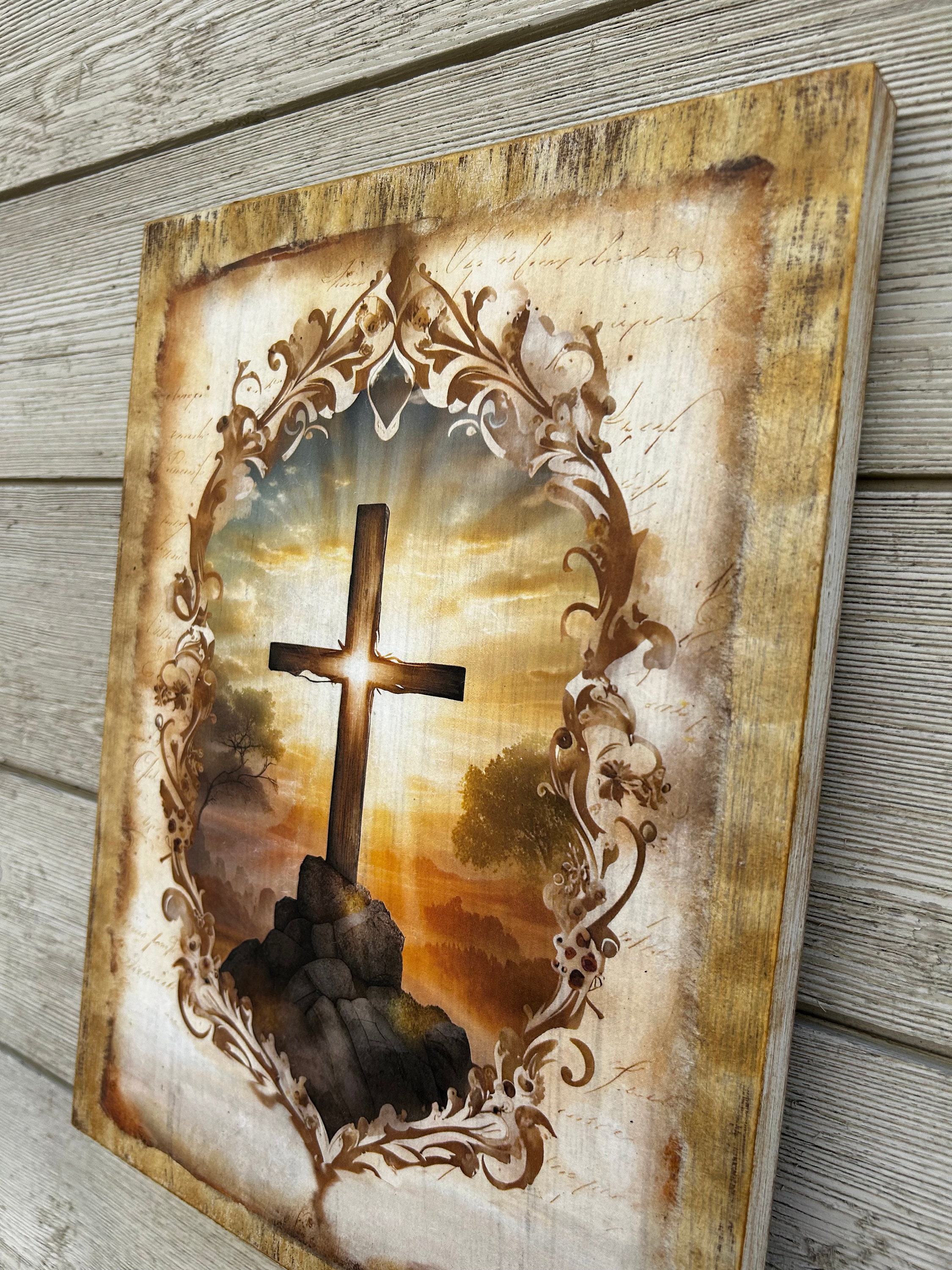 Cross Wood Wall Sign/spring Decor/ Cross Wood Sign/spring Decor ...