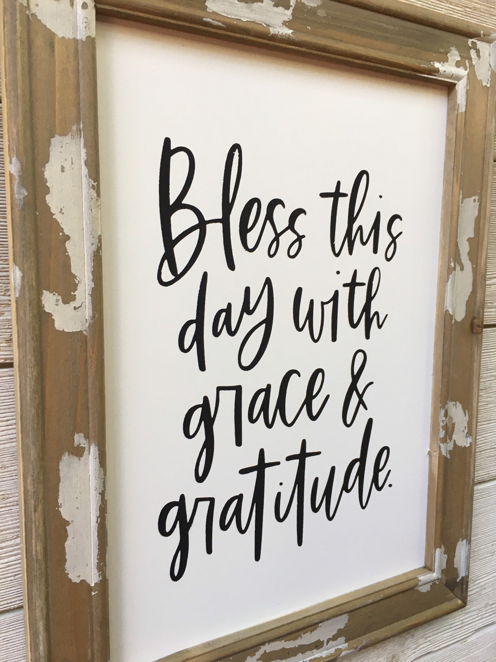 Bless this Day With Grace and Gratitude Farmhouse | Etsy