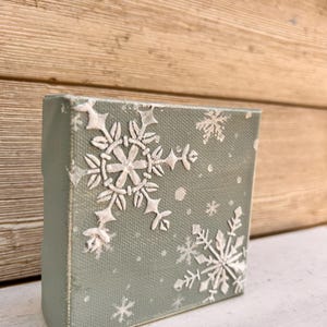Rustic Snowflake Cavas Sign/winter Decor/winter Canvas Sign/rustic ...