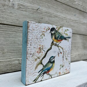 Spring Blue Bird Wood Block Sign/spring Wood Sign/spring Decor/summer ...