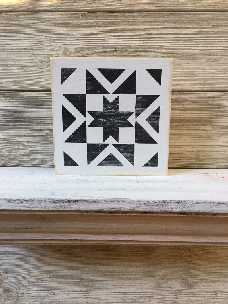 Barn Quilt Wood Block Signs/barn Quilt Wood Sign/farmhouse - Etsy