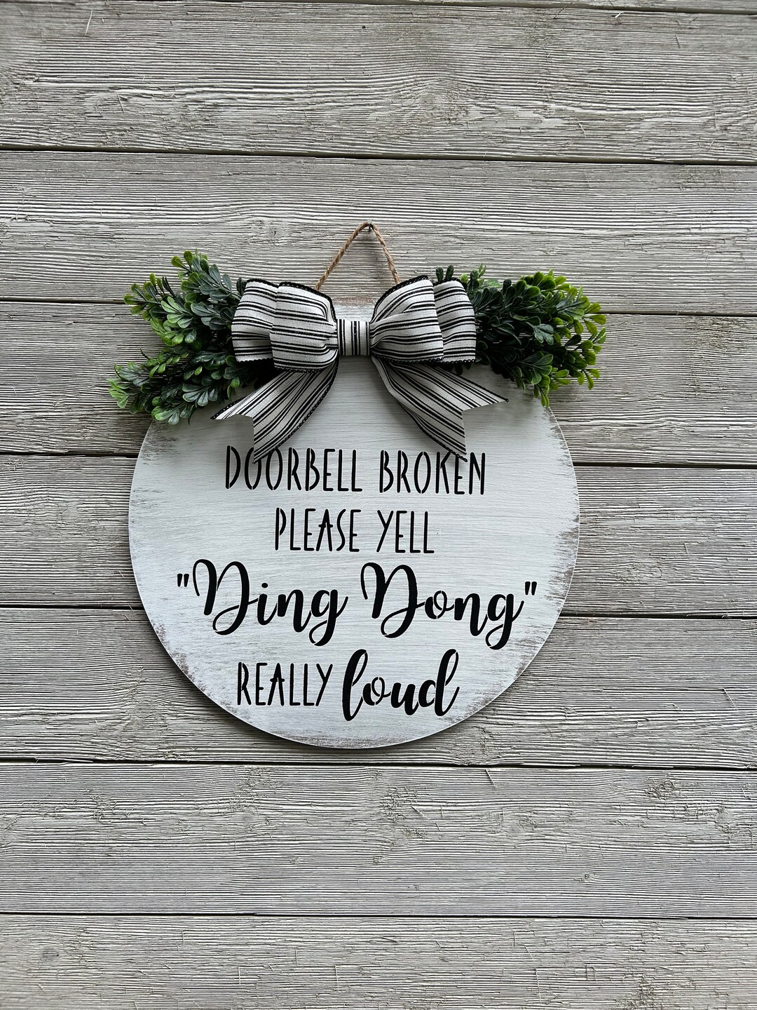 Door Bell Broken Please Yell ding Dong Really Loud/door Hanger/porch ...