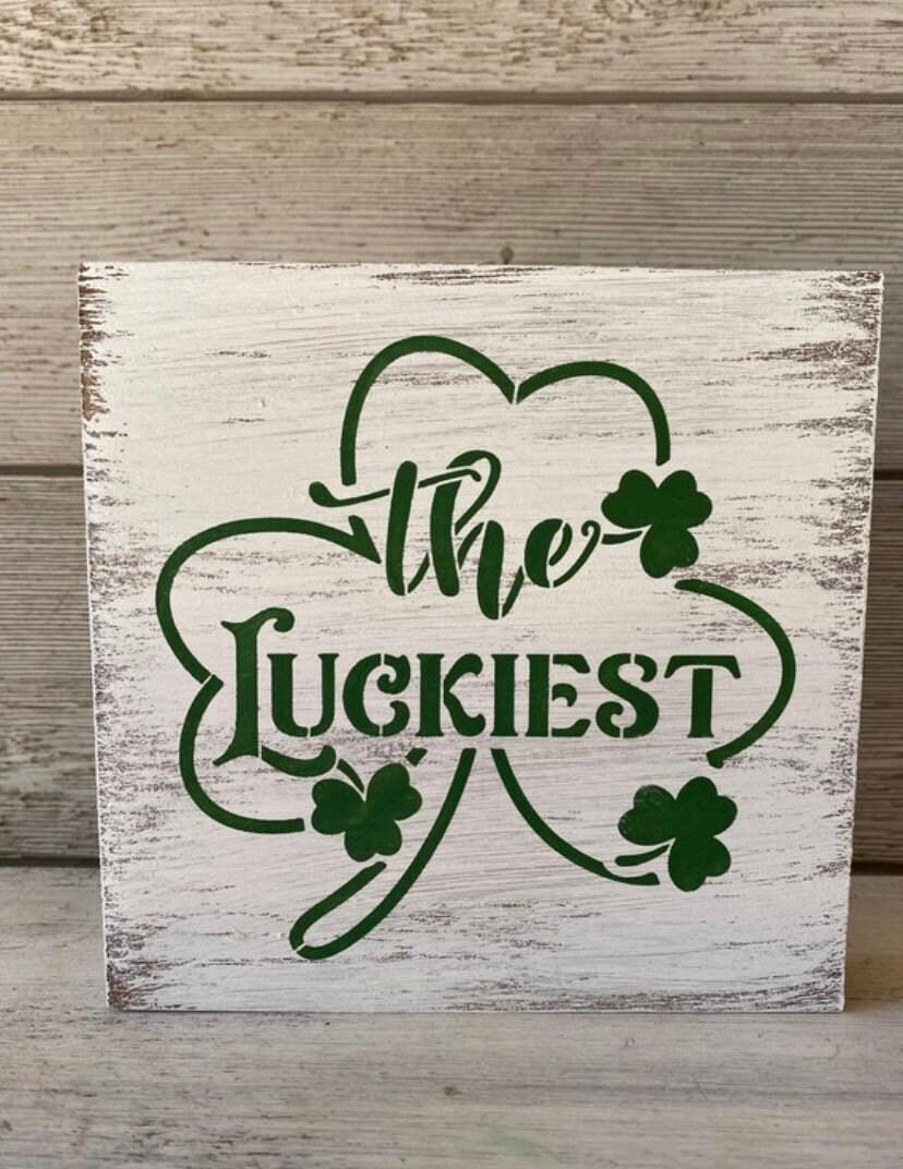 Shamrock Wood Block Sign/st. Patrick Wood Sign /saint Patrick - Etsy