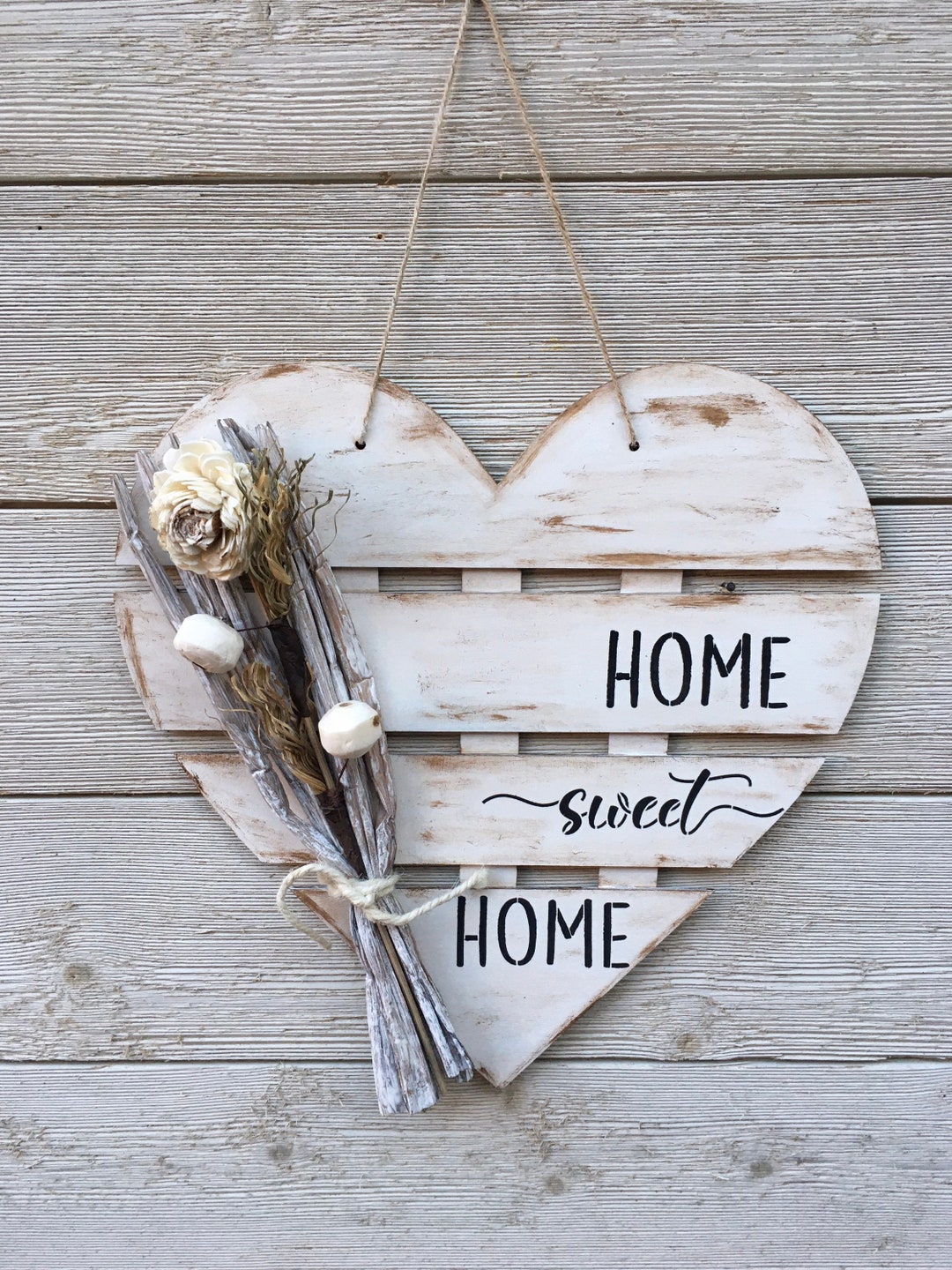 Home Sweet Home Wood Heart Sign/farmhouse Wood Heart Sign/home - Etsy