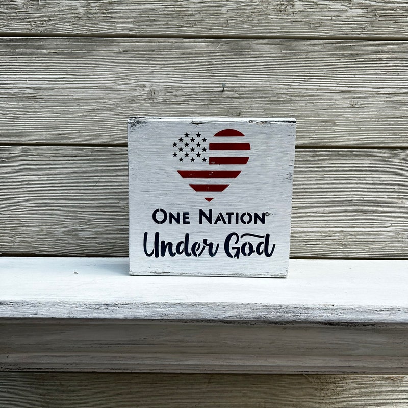 One Nation Under God Sign - Etsy