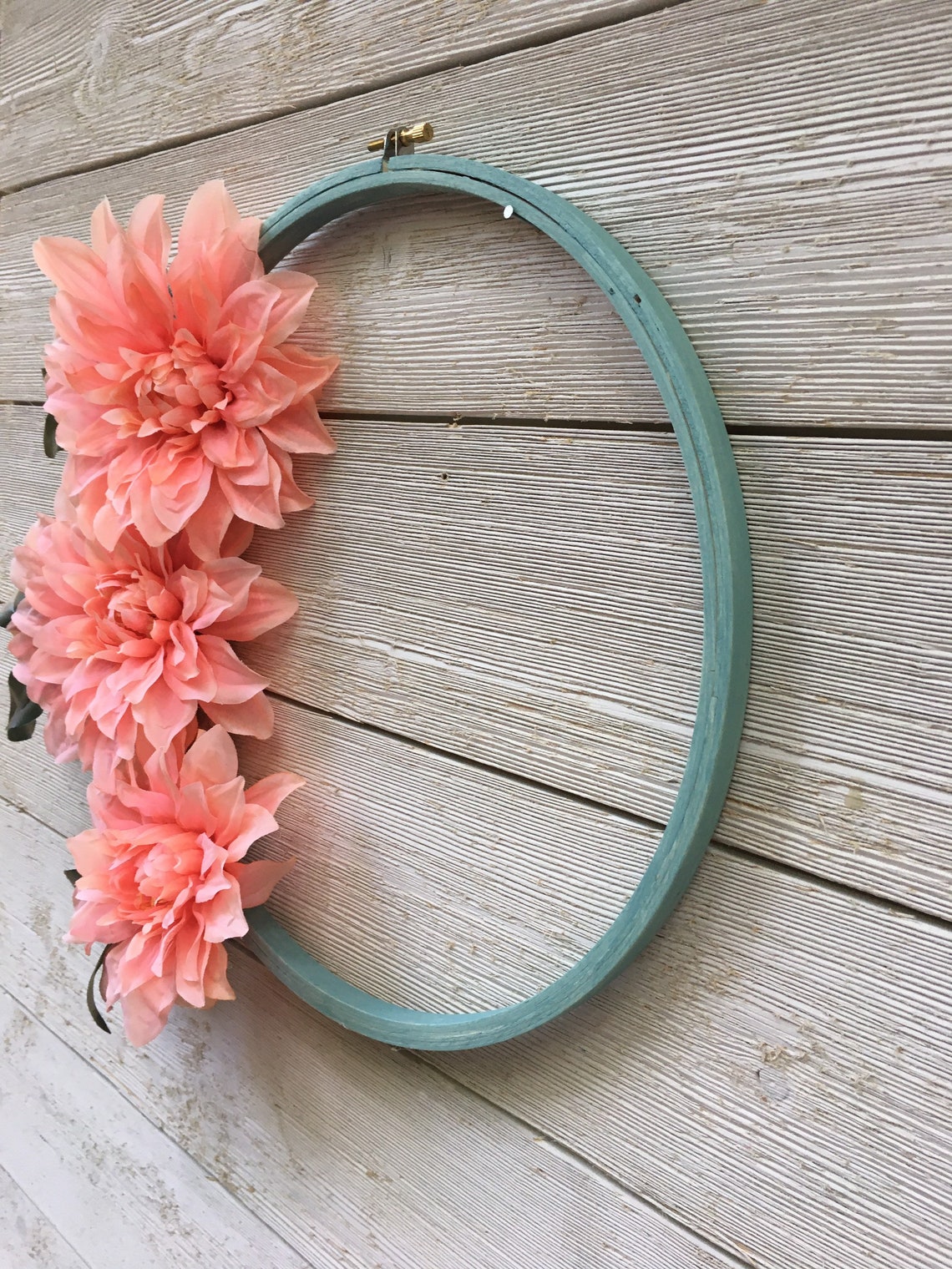 Embroidery Hoop Wreath/spring Decor/boho Hoop Wreath - Etsy