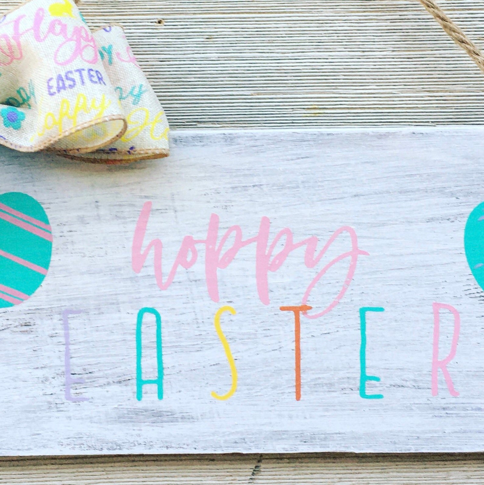 Hoppy Easter Wall Hanging Wood Sign/easter Wood Sign/easter Decor - Etsy
