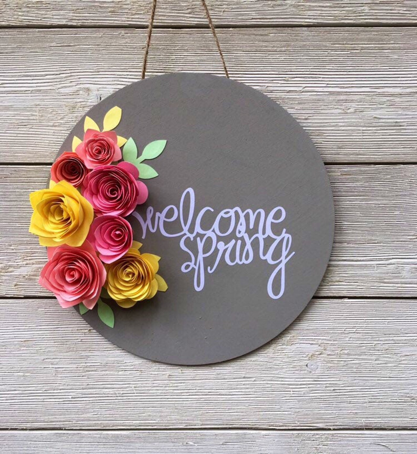 Spring Sign Decor/welcome Spring Wall Hanging Sign/welcome | Etsy