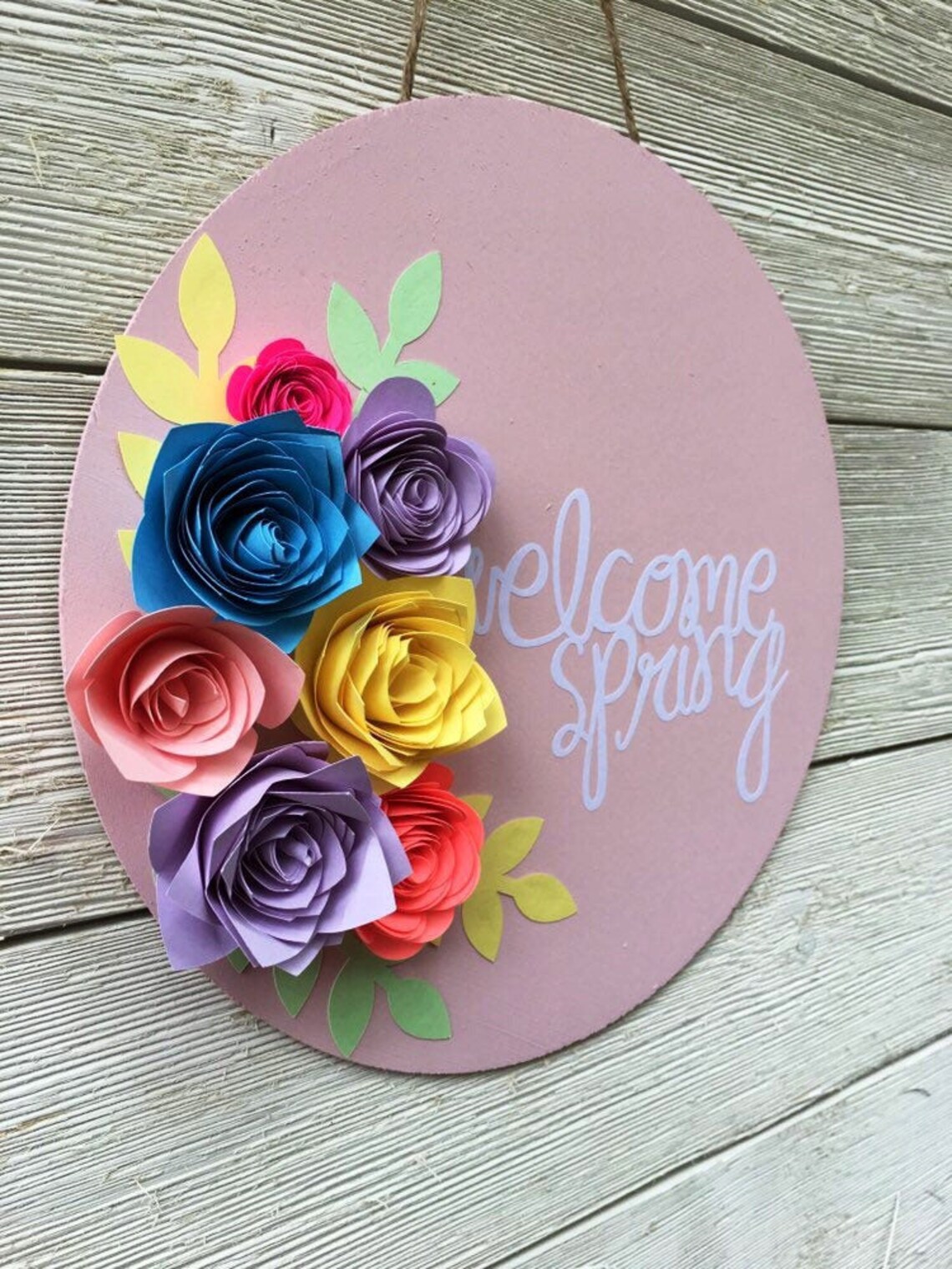 Spring Sign Decor/welcome Spring Wall Hanging Sign/welcome | Etsy