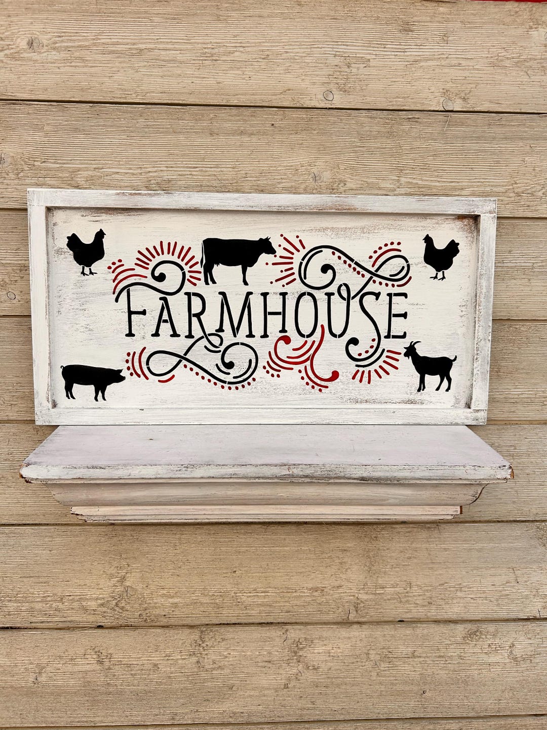 Farmhouse Wood Sign With Farm Animals /farmhouse Wood Sign/farm House ...