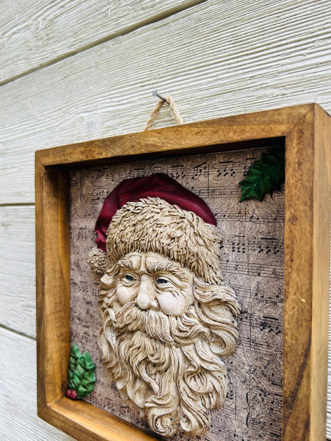 Santa Christmas Wood Sign/wood Wall Sign/christmas Decor/santa Wood ...
