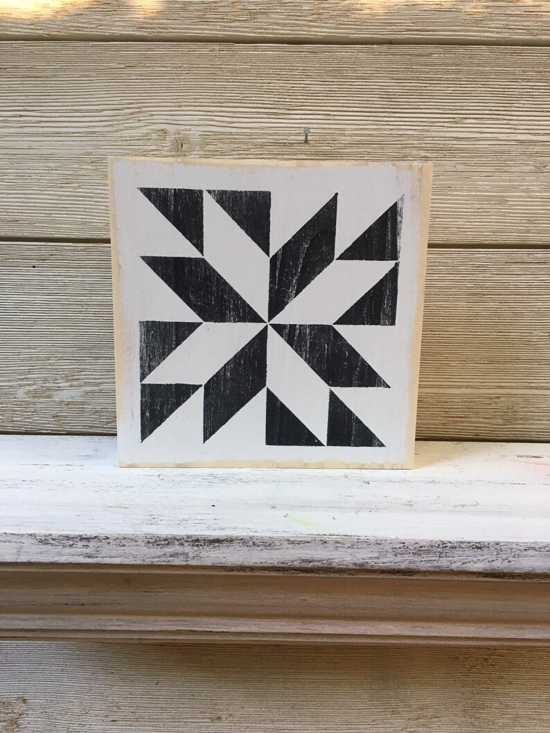 Barn Quilt Wood Block Signs/barn Quilt Wood Sign/farmhouse - Etsy
