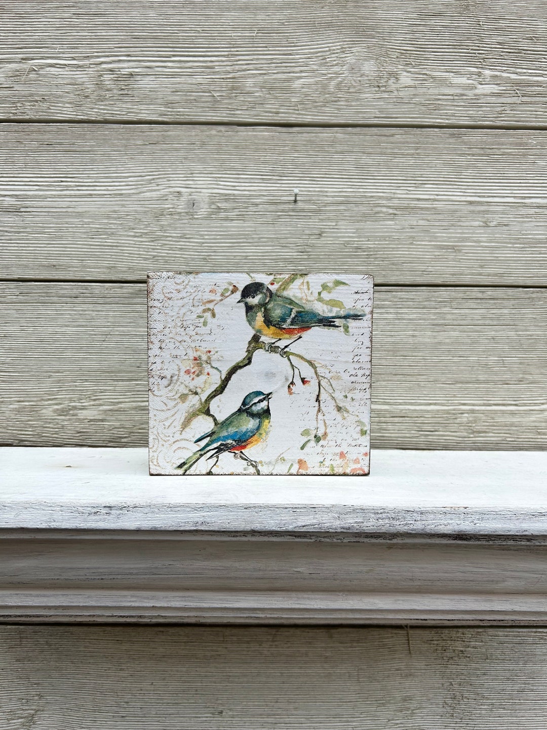Spring Blue Bird Wood Block Sign/spring Wood Sign/spring Decor/summer ...