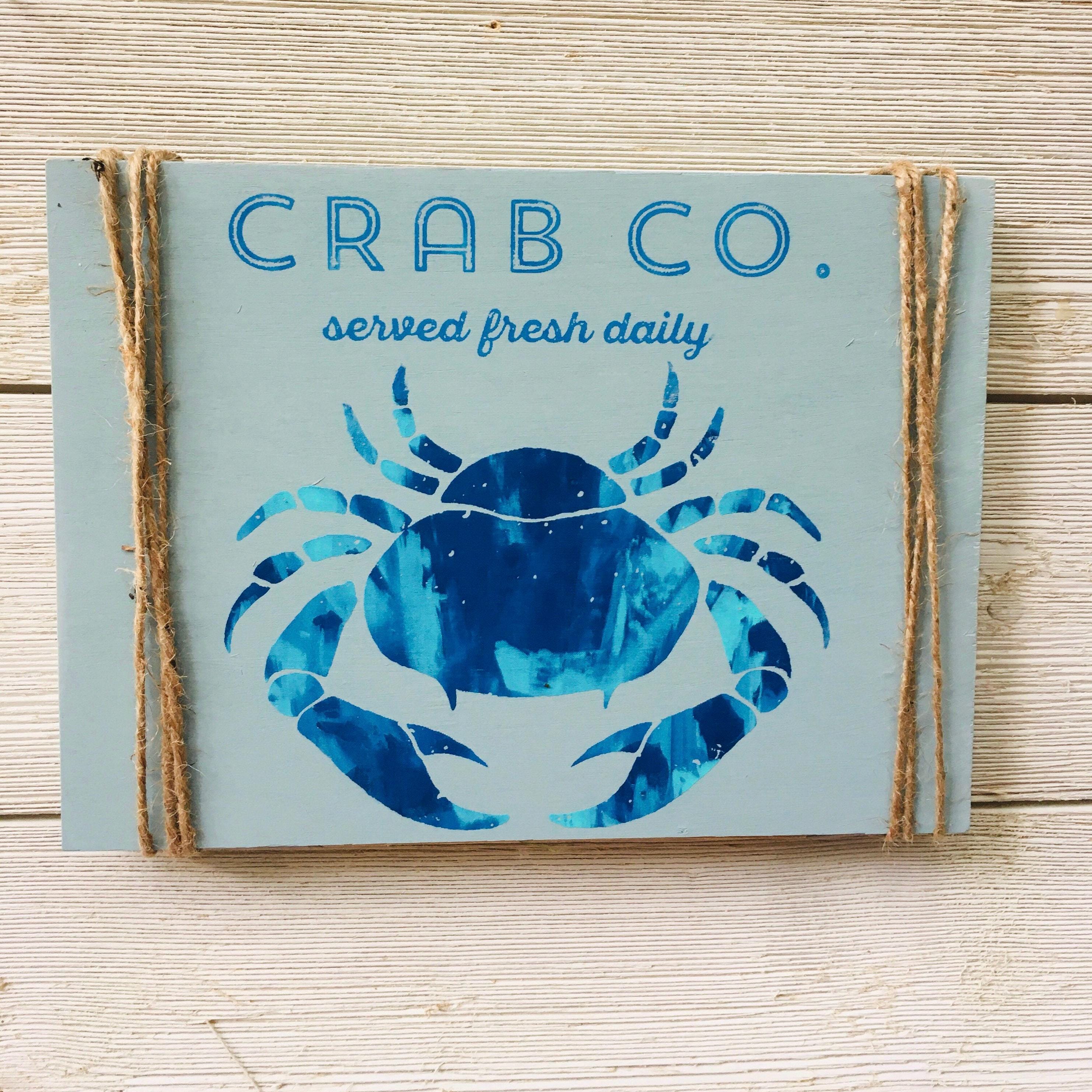 Crab Company Wood Sign/beach Sign/beach Decor - Etsy