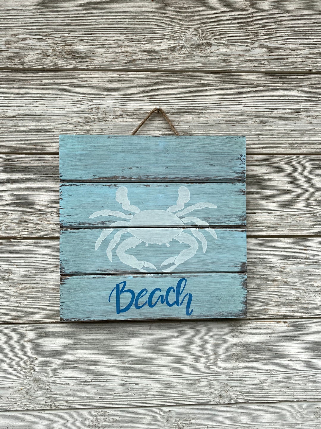 Rustic Beach Decor/rustic Crab Wall Decor/beach Decor/beach Sign - Etsy