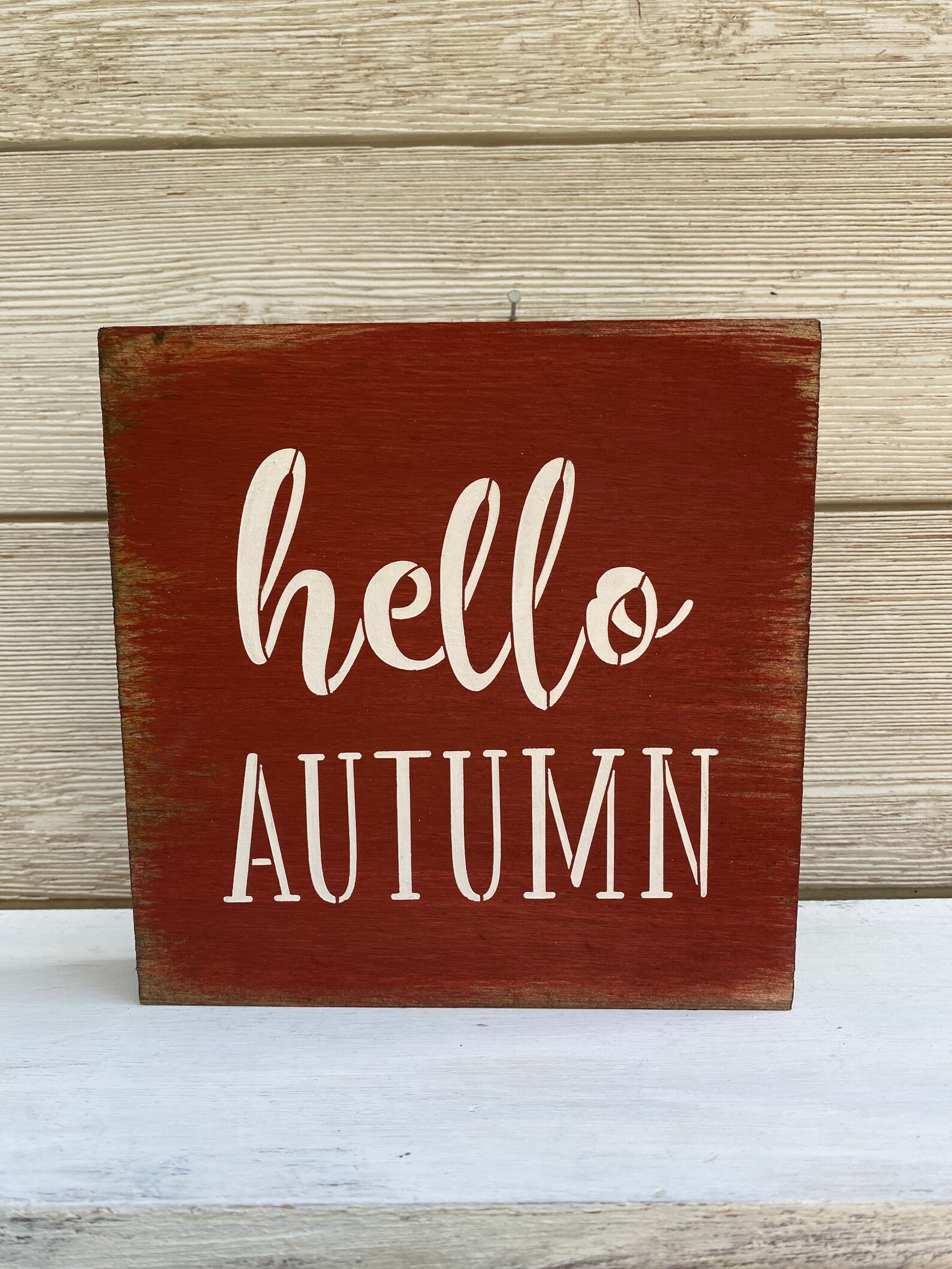 Hello Autumn Wood Sign/autumn Decor Sign/fall Home Decor /fall ...