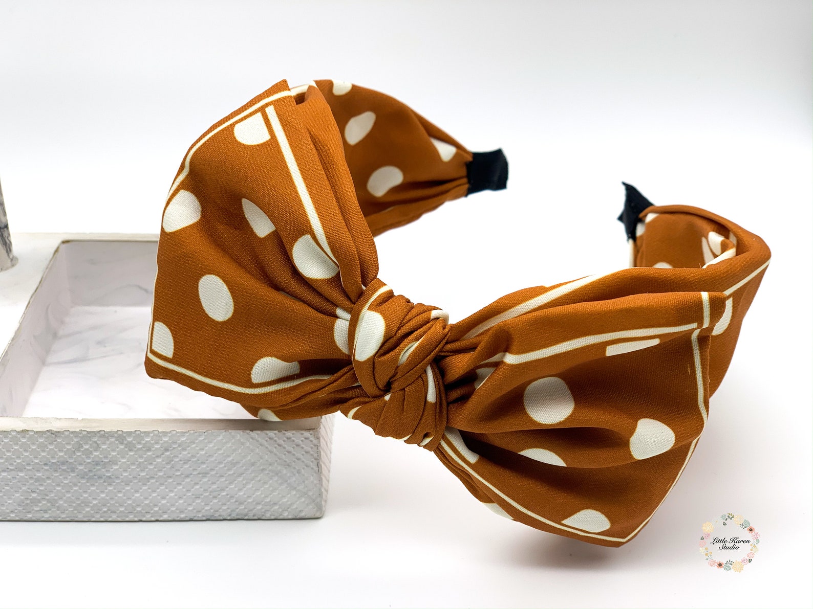 Big Bow Headbands for Women Knotted Bow Headband Polka Dots - Etsy