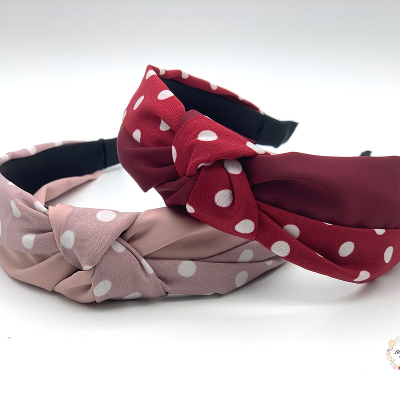 Pink Polka Dot Bow - Etsy