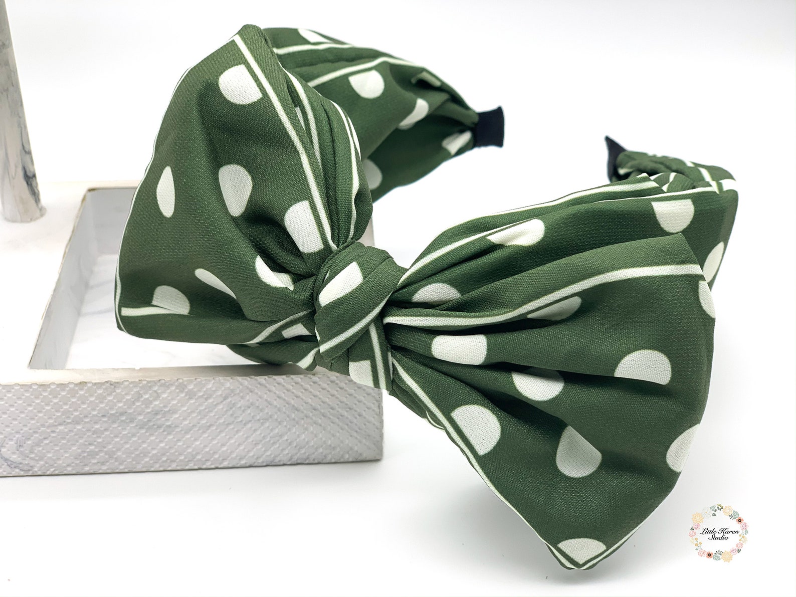 Big Bow Headbands for Women Knotted Bow Headband Polka Dots - Etsy