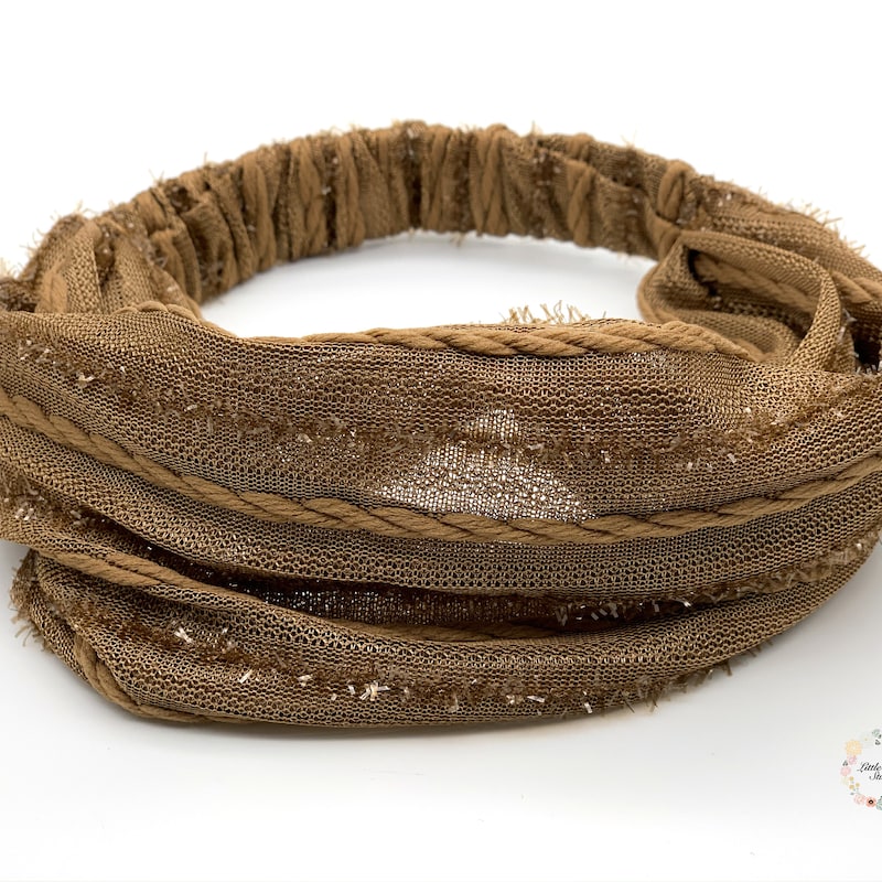 Brown Turban With Lace - Etsy