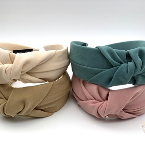 Soft Solid Color Headband for Women, Soft Knotted Headbands, Soft ...