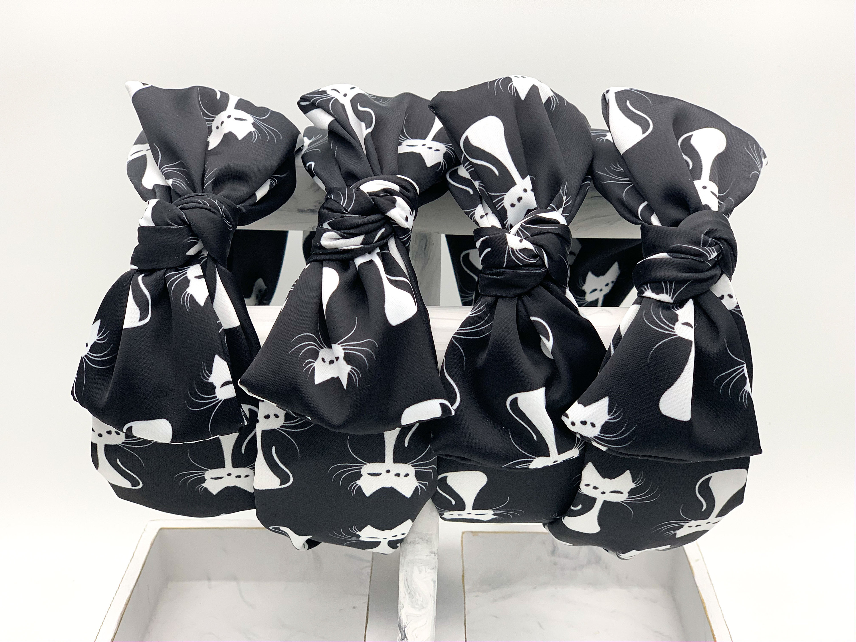 Cat knotted bow headband for women Knotted bow headband | Etsy